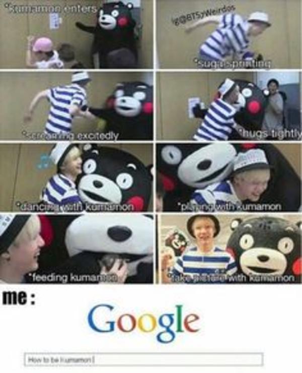 Yoongi Kumamon 1 | Kumamon | Know Your Meme