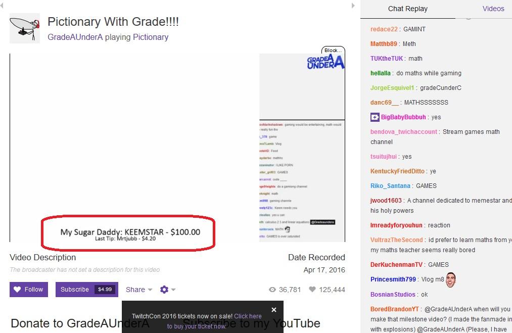 GradeAUnderA's "sugar daddy" is... | GradeAUnderA | Know Your Meme