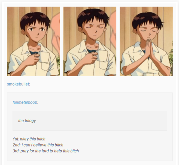 Shinji | Shinji Holding a Mug | Know Your Meme