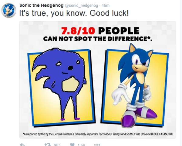 can you tell the difference? | @Sonic_Hedgehog | Know Your Meme