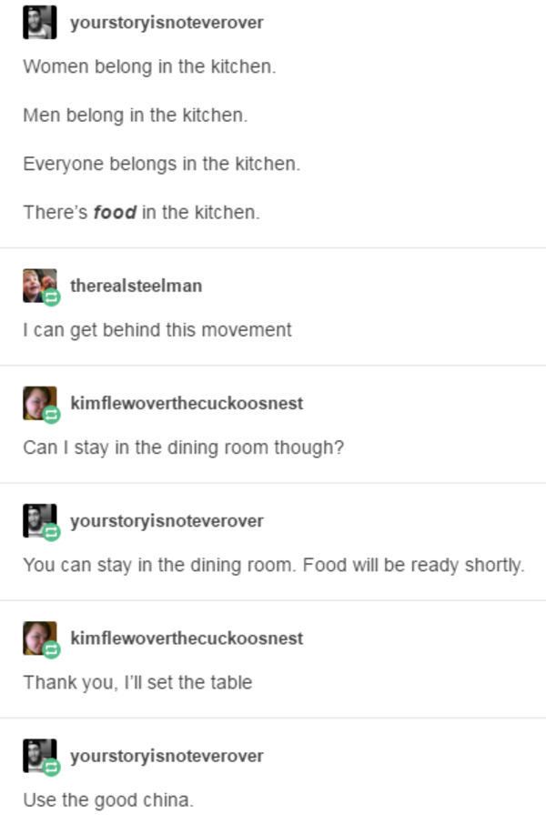 Everyone belongs in the kitchen - there's FOOD in the kitchen | Get ...