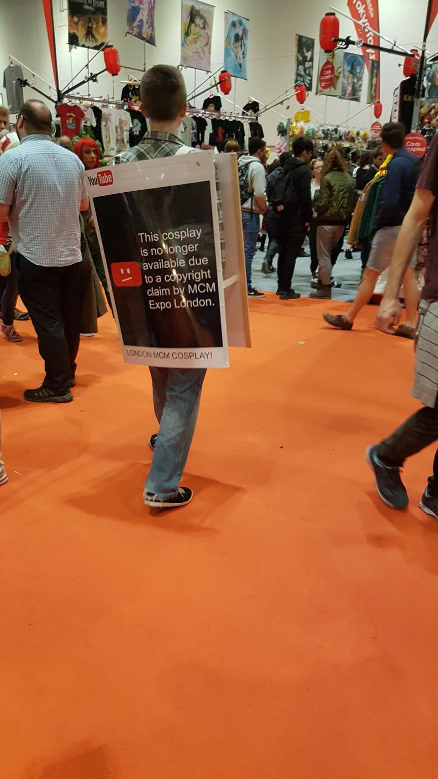 This Cosplay had been copyrighted by Youtube. | Cosplay | Know Your Meme