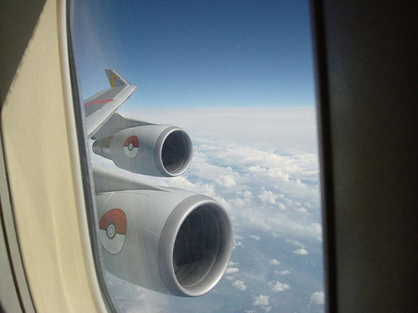 Flying up in the sky in the Pokemon Jet. | Pokémon | Know Your Meme