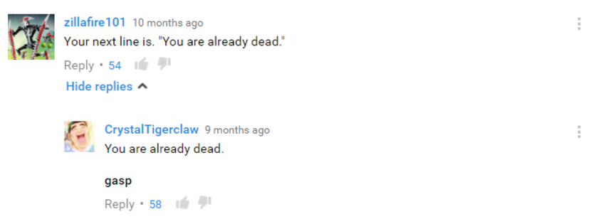 Example 2 | Your Next Line is... | Know Your Meme