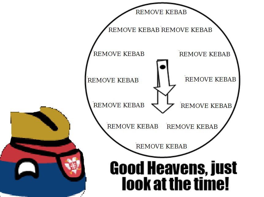 remove kebab | Good Heavens, Just Look At The Time | Know Your Meme