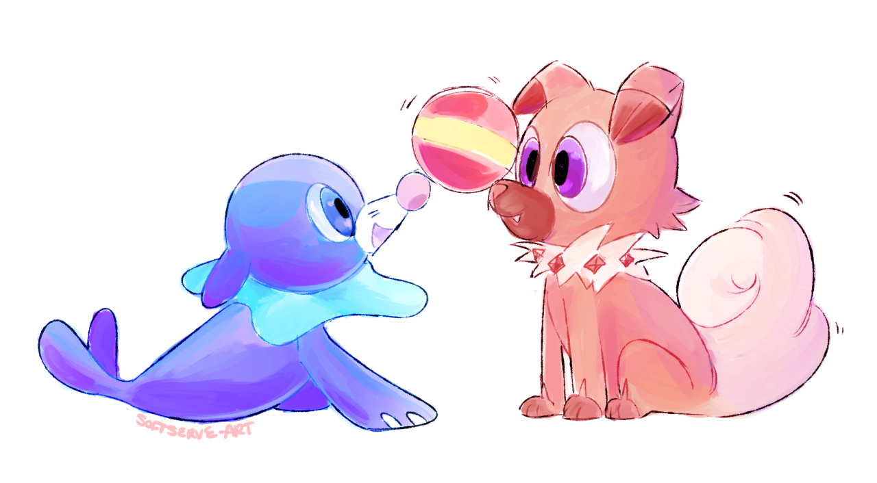 Popplio playing with Iwanko | Pokémon | Know Your Meme