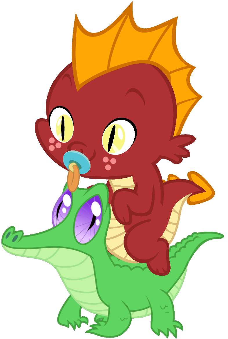 Garble riding Gummy. | My Little Pony: Friendship is Magic | Know Your Meme