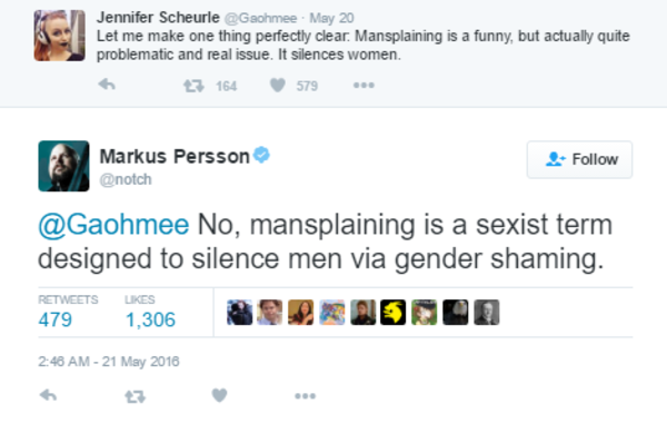 Mansplaining Tweet | Markus Persson / Notch | Know Your Meme