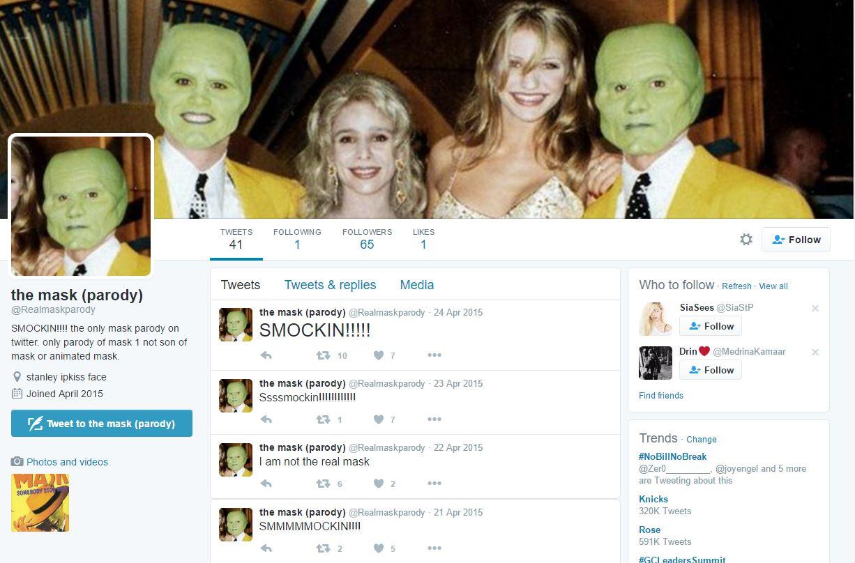 @RealMaskParody Twitter Feed | Smockin | Know Your Meme