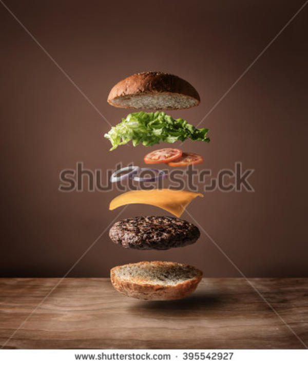 a floating burger | Stock Photography | Know Your Meme