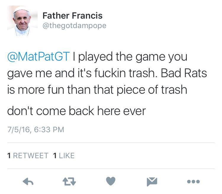 francis on undertale | "Why I Gave The Pope Undertale" | Know Your Meme