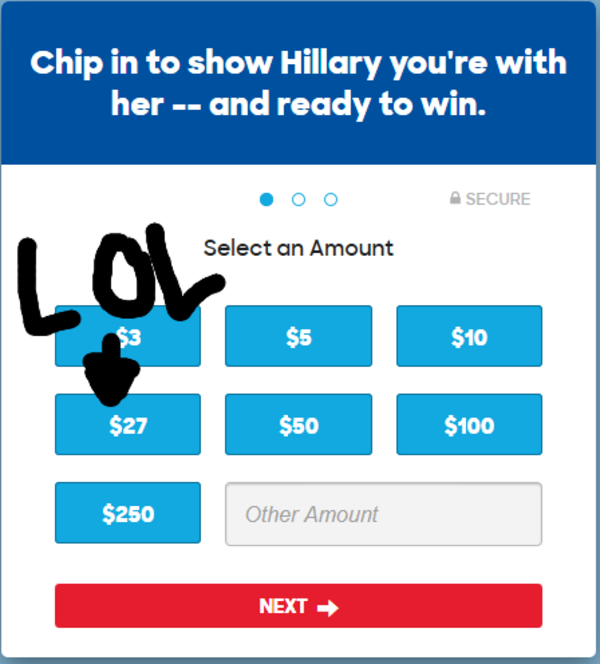 New donation amount added | Bernie Sanders | Know Your Meme