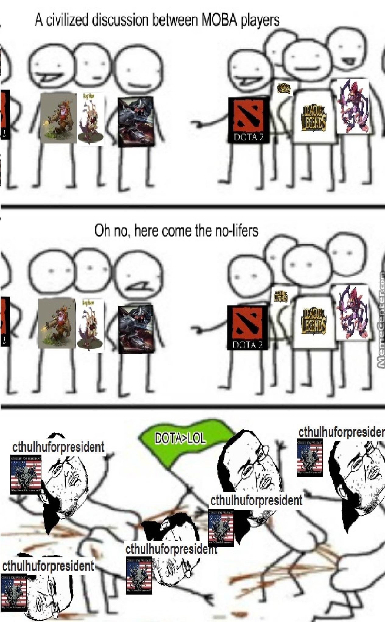 MOBA Players | Civilized Discussion | Know Your Meme