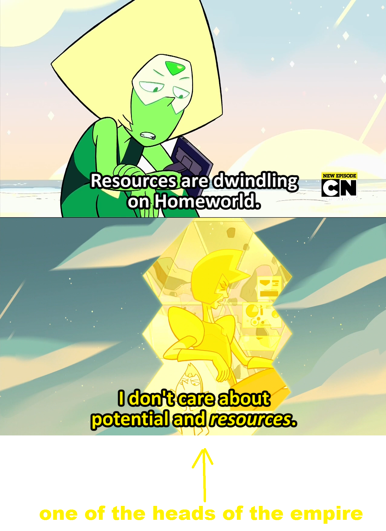 Resources are dwindling on the homeworld | Steven Universe | Know Your Meme