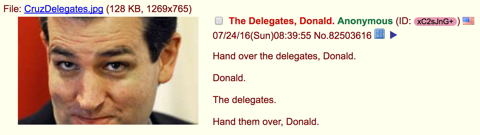 Hand over the Delegates, Donald | The Delegates, Donald | Know Your Meme