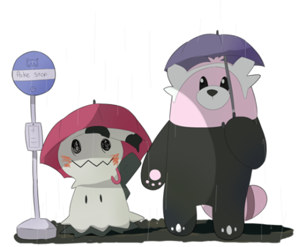 My neighbor Bewear and Mimikyu | Mimikyu | Know Your Meme