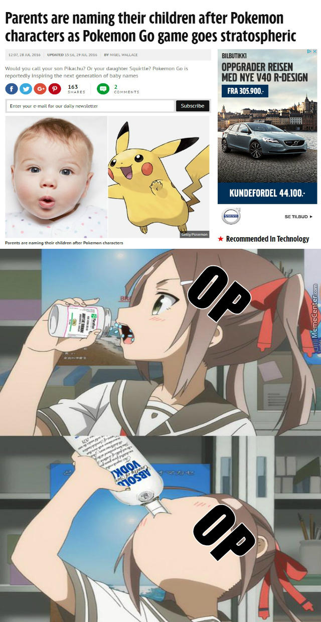 Naming Children After Pokemon | Pokémon GO | Know Your Meme