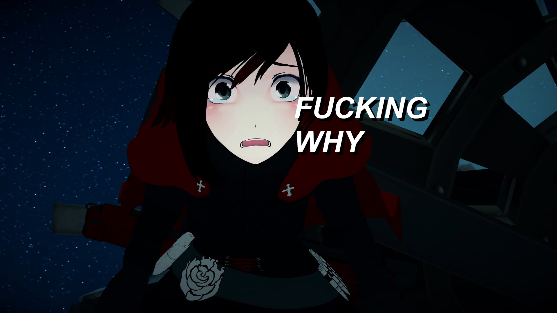 Appropriate reaction to the RWBY moment/thing you hate/are sent into ...
