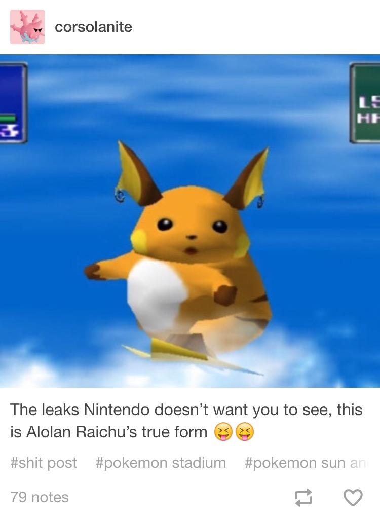 The real Alolan Raichu. | Pokémon | Know Your Meme