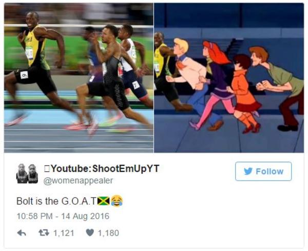 Bolt is the G.O.A.T. tweet by @womenappealer | Smiling Usain Bolt ...