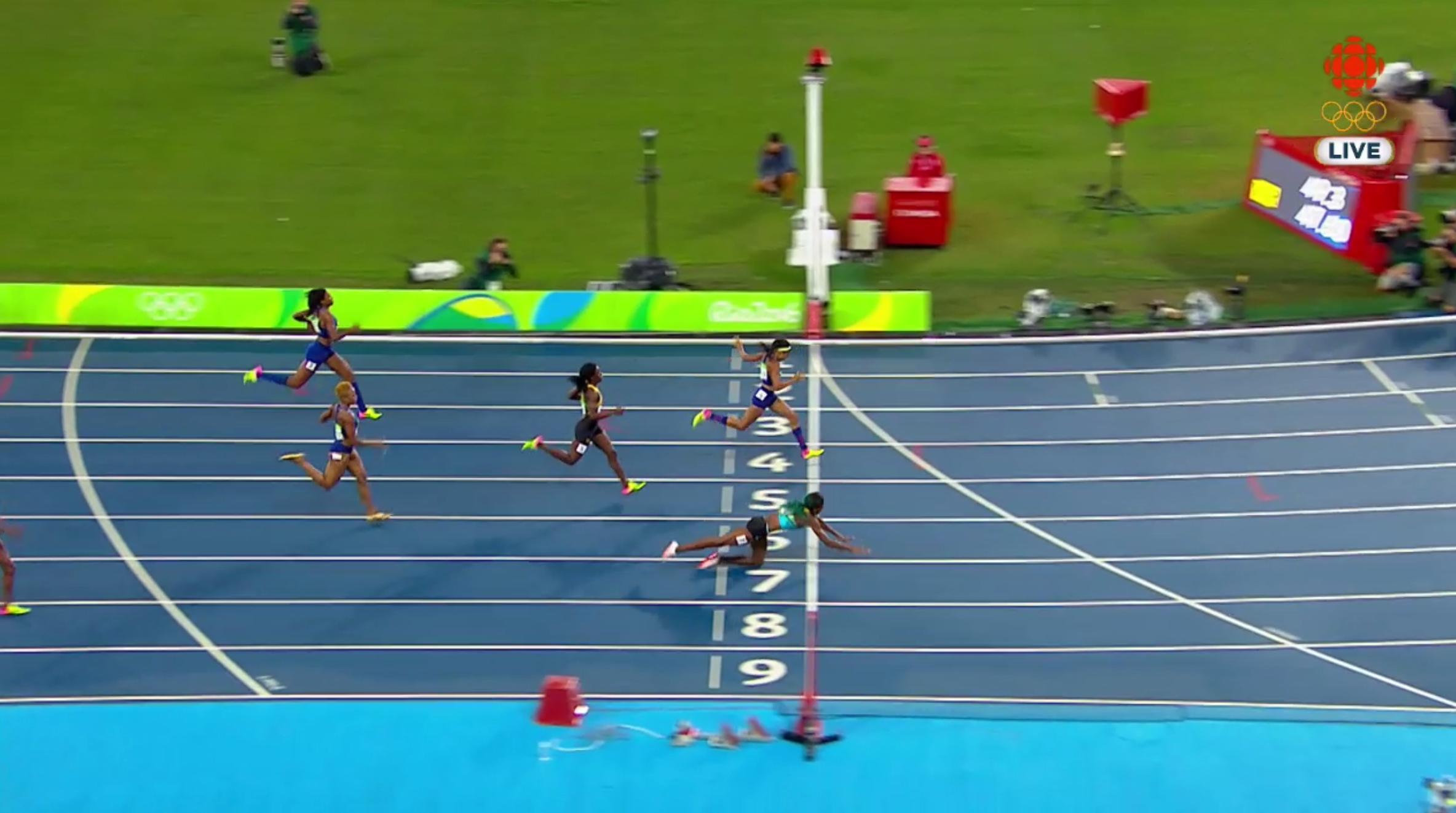 Finish Line Photograph | Shaunae Miller's Finish Line Dive | Know Your Meme