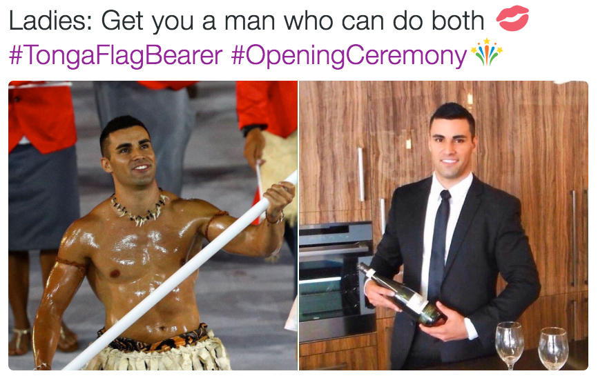 Get You a Man Who Can Do Both | Tonga Flag Bearer | Know Your Meme