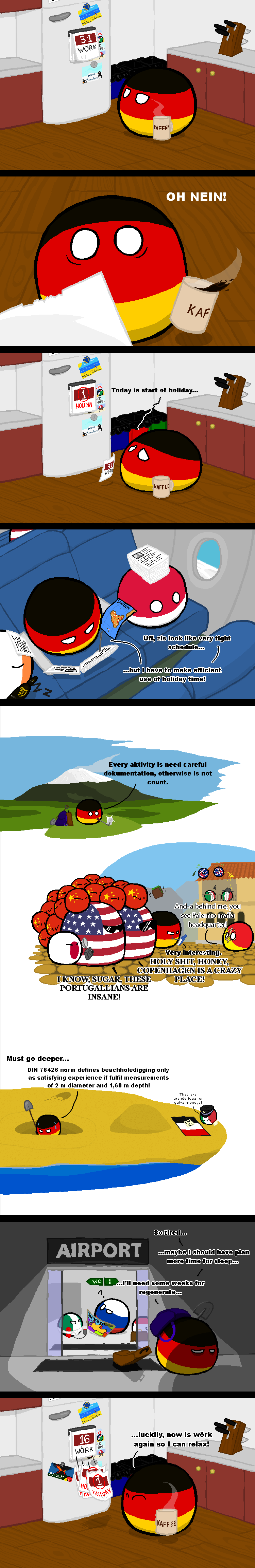 Germanyball goes on vacation | Polandball | Know Your Meme