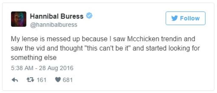 Hannibal Buress Tweet | #McChicken | Know Your Meme