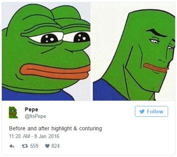 Sad Pepe / Handsome Face Pepe by @ItsPepe | Before and After Contour ...