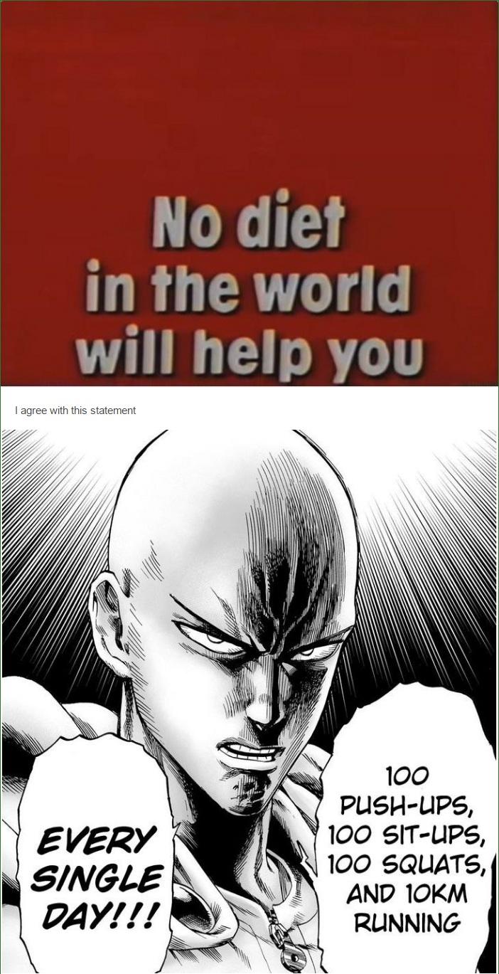 A message to the fatties | One-Punch Man | Know Your Meme