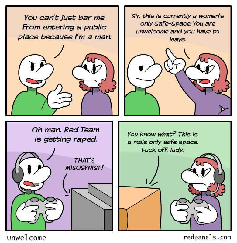Unwelcome by Red Panels | Safe Space | Know Your Meme