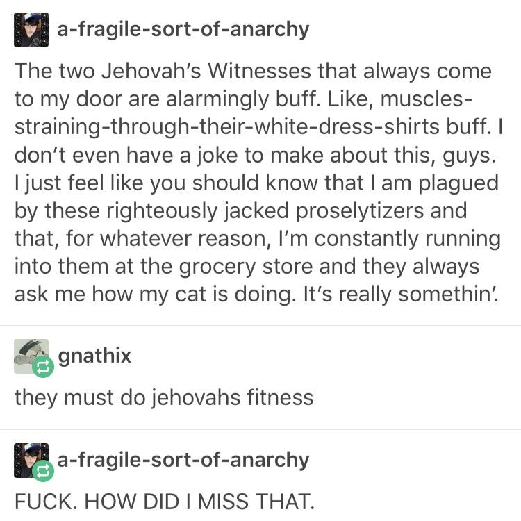 Jehovah s Fitness Tumblr Know Your Meme