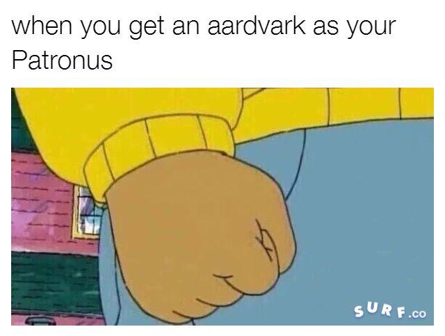 Aardvark Patronus | Arthur's Fist | Know Your Meme