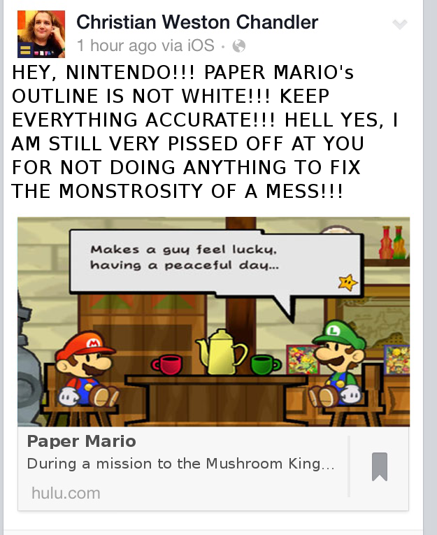 Chris-Chan on Paper Mario: Color Splash (Fake) | Chris-Chan / CWC ...