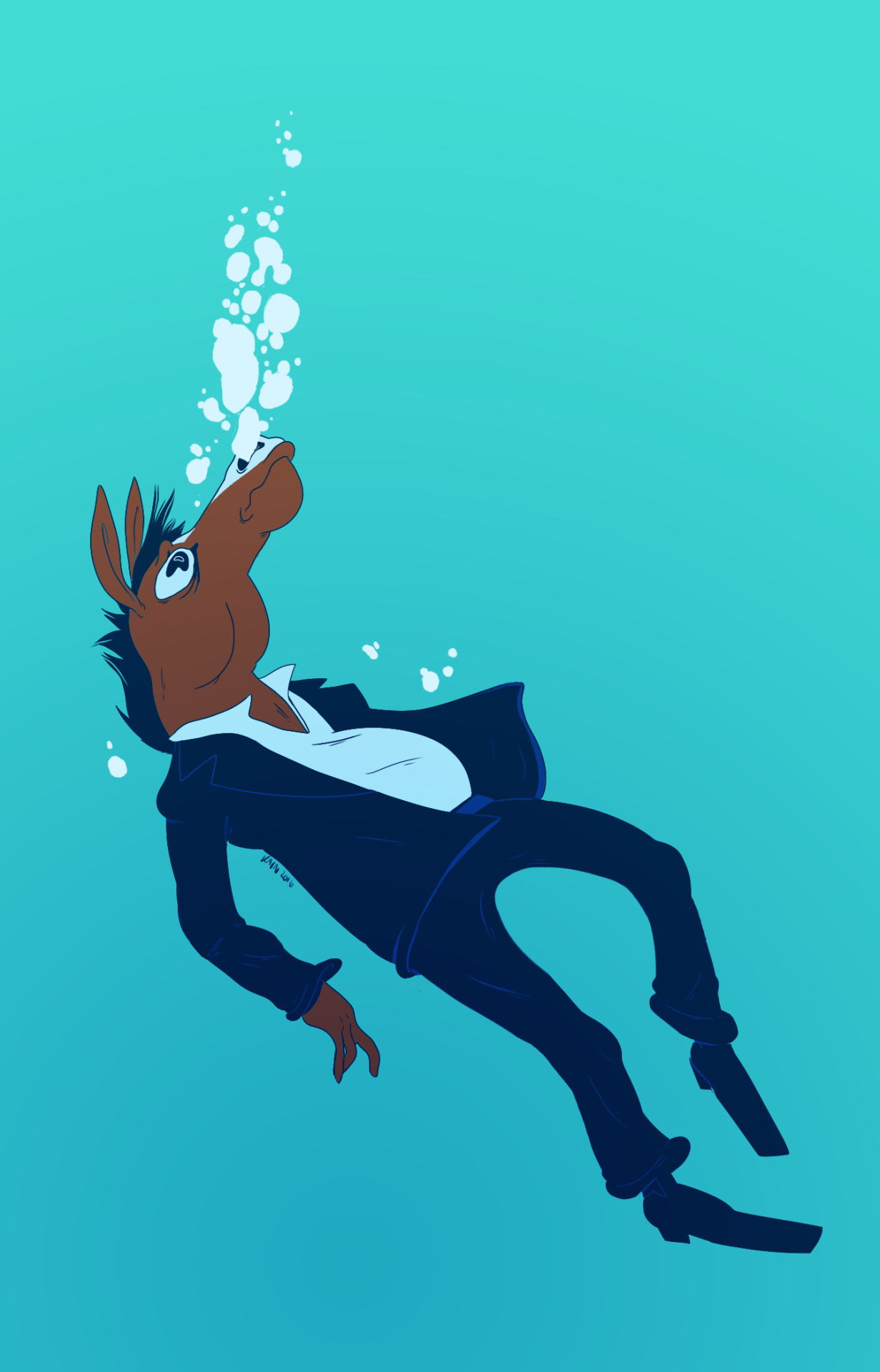 Drowning in the pool | BoJack Horseman | Know Your Meme