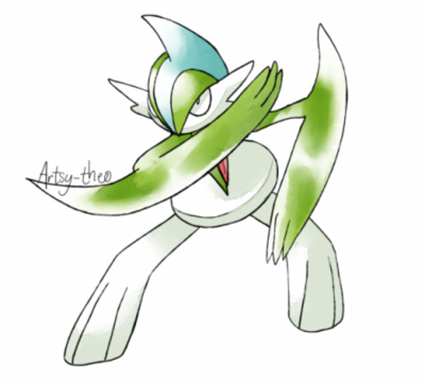 Gallade retro work | Pokémon | Know Your Meme