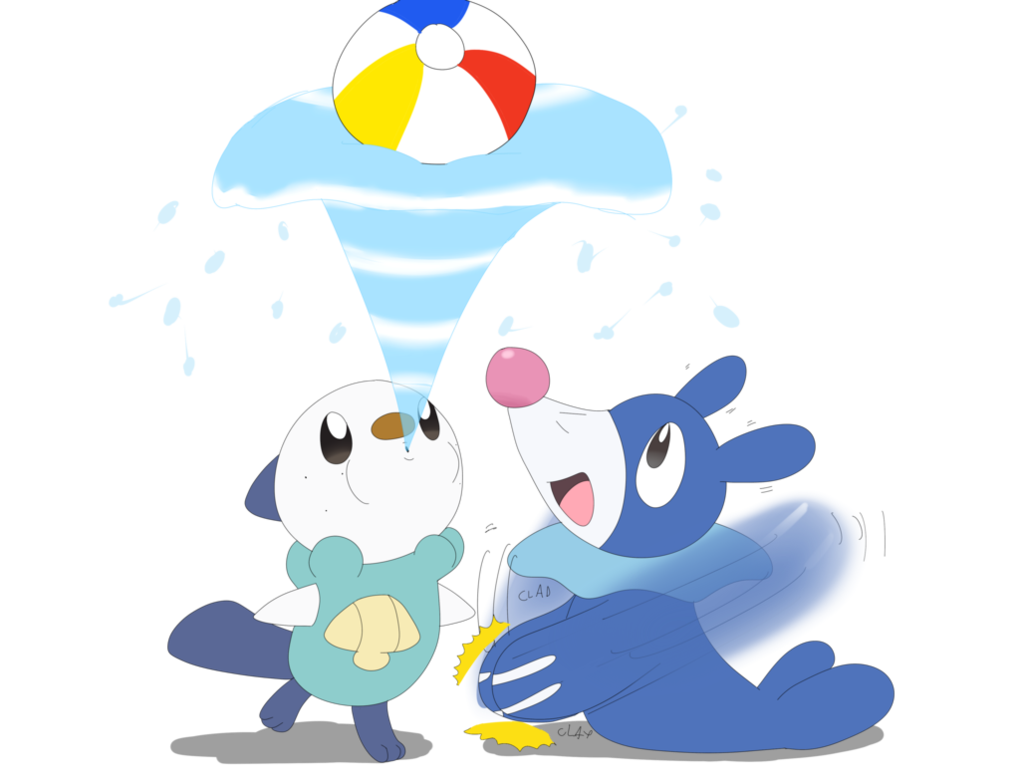 Oshawott and Popplio having fun together | Pokémon Sun and Moon | Know ...