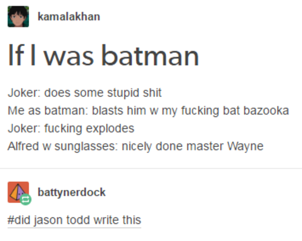 Jason Todd's vision of Batman | Batman | Know Your Meme