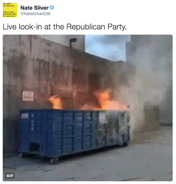 Live look-in at the Republican Party | Dumpster Fire | Know Your Meme