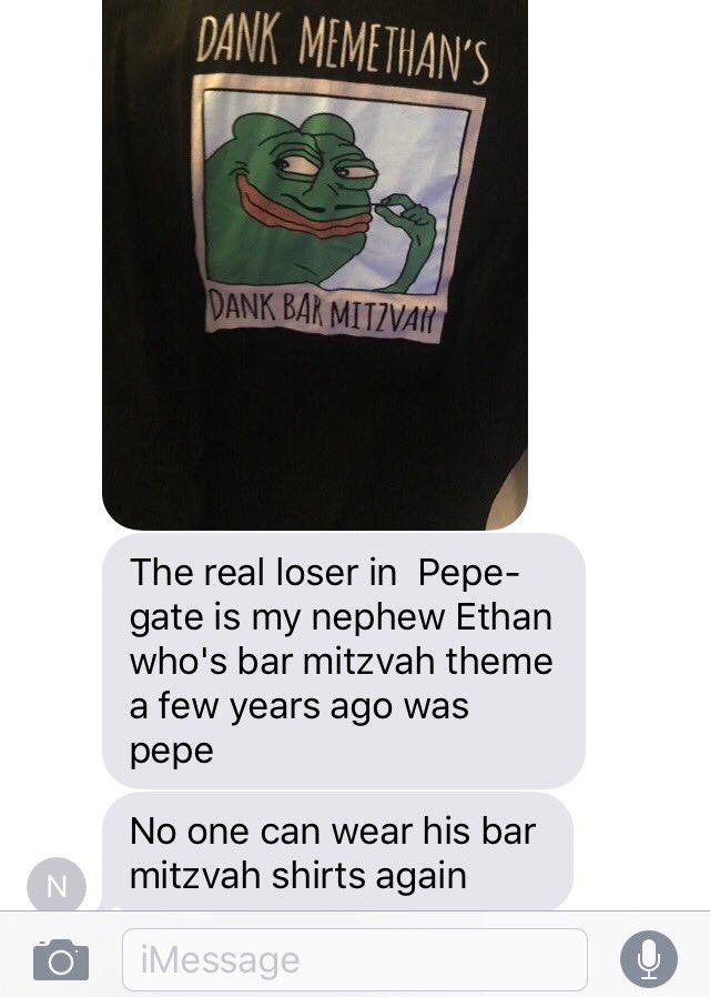 Ethan's Pepe-themed bar mitzvah is now awkward | Nazi Pepe Controversy ...