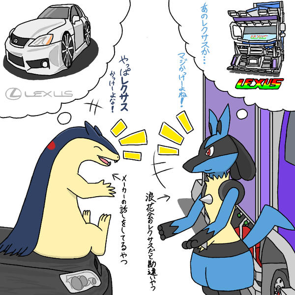 Typhlosion and Lucario talking about Lexus | Pokémon | Know Your Meme
