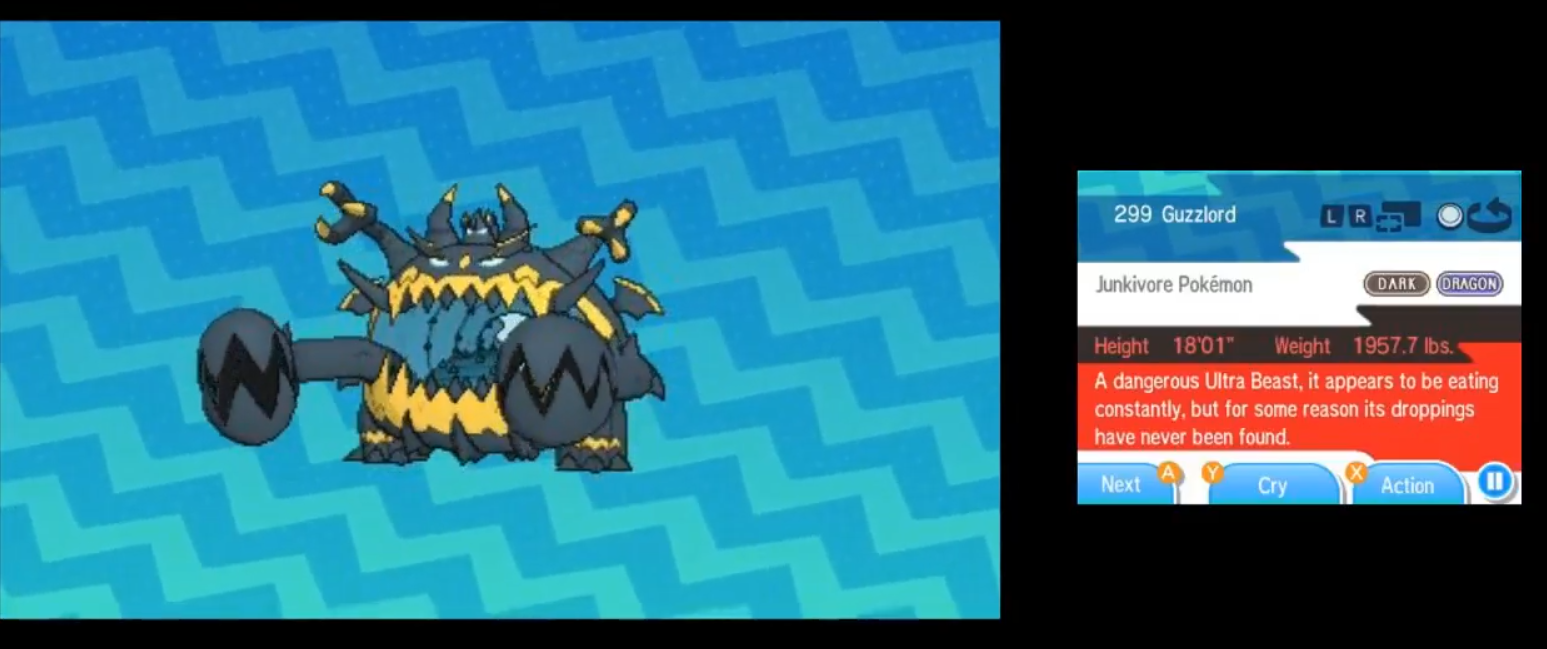 Guzzlord Pokedex Entry | Pokémon Sun and Moon | Know Your Meme