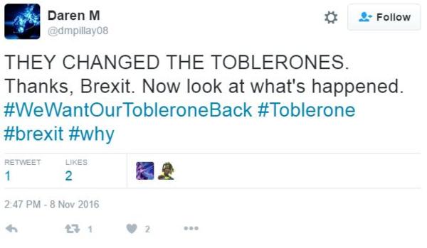 They changed out Toblerones | Brexit Toblerone | Know Your Meme