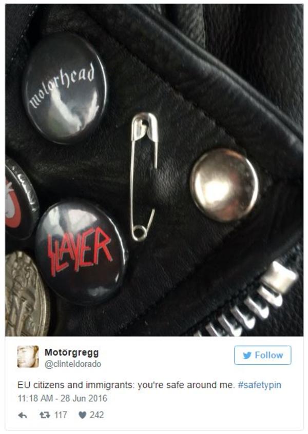 @clinteldorado's tweet | #SafetyPin / Safety Pin Movement | Know Your Meme