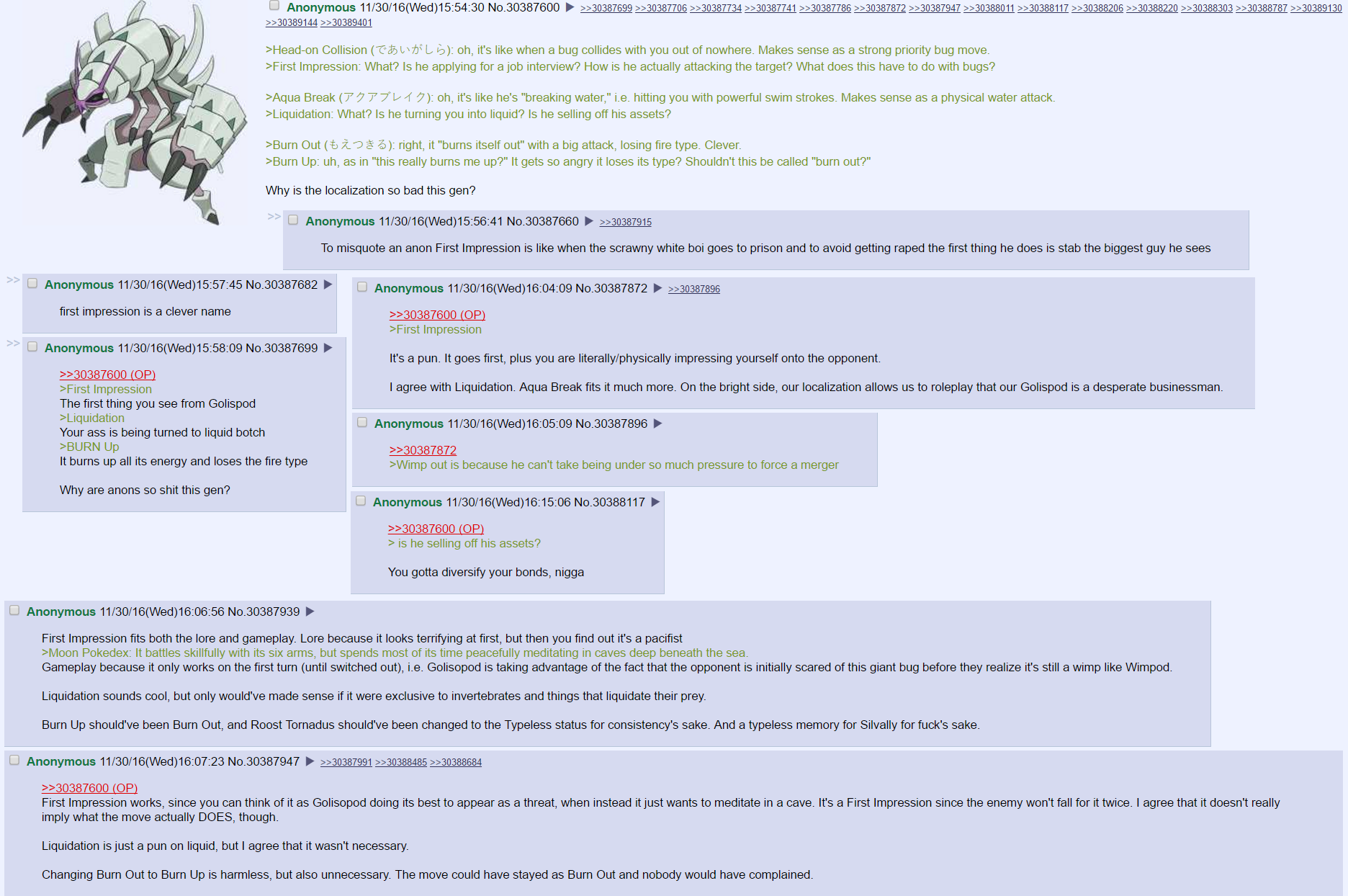 anons explain Golisopod, among other things | Pokémon Sun and Moon ...