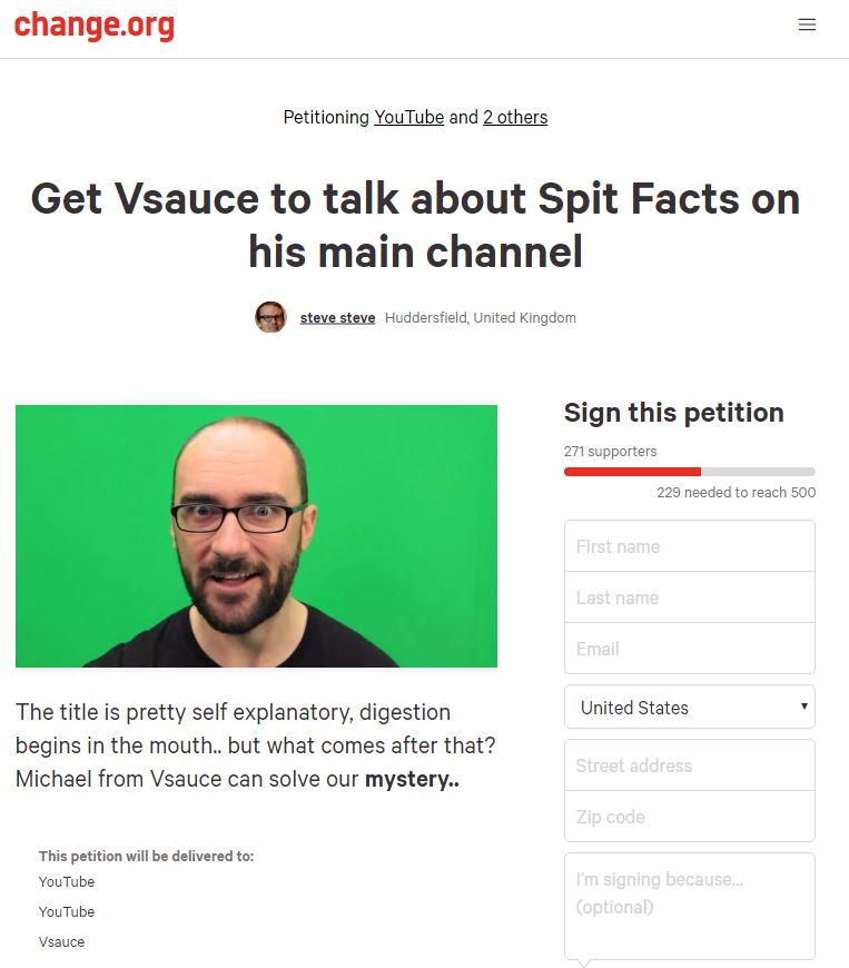 Get Vsauce to talk about Spit Facts on his main channel | Spit Facts ...