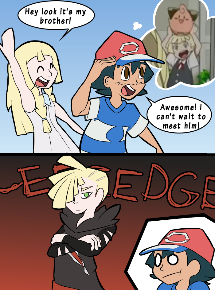 Ash meets Gladion | Pokémon Sun and Moon | Know Your Meme