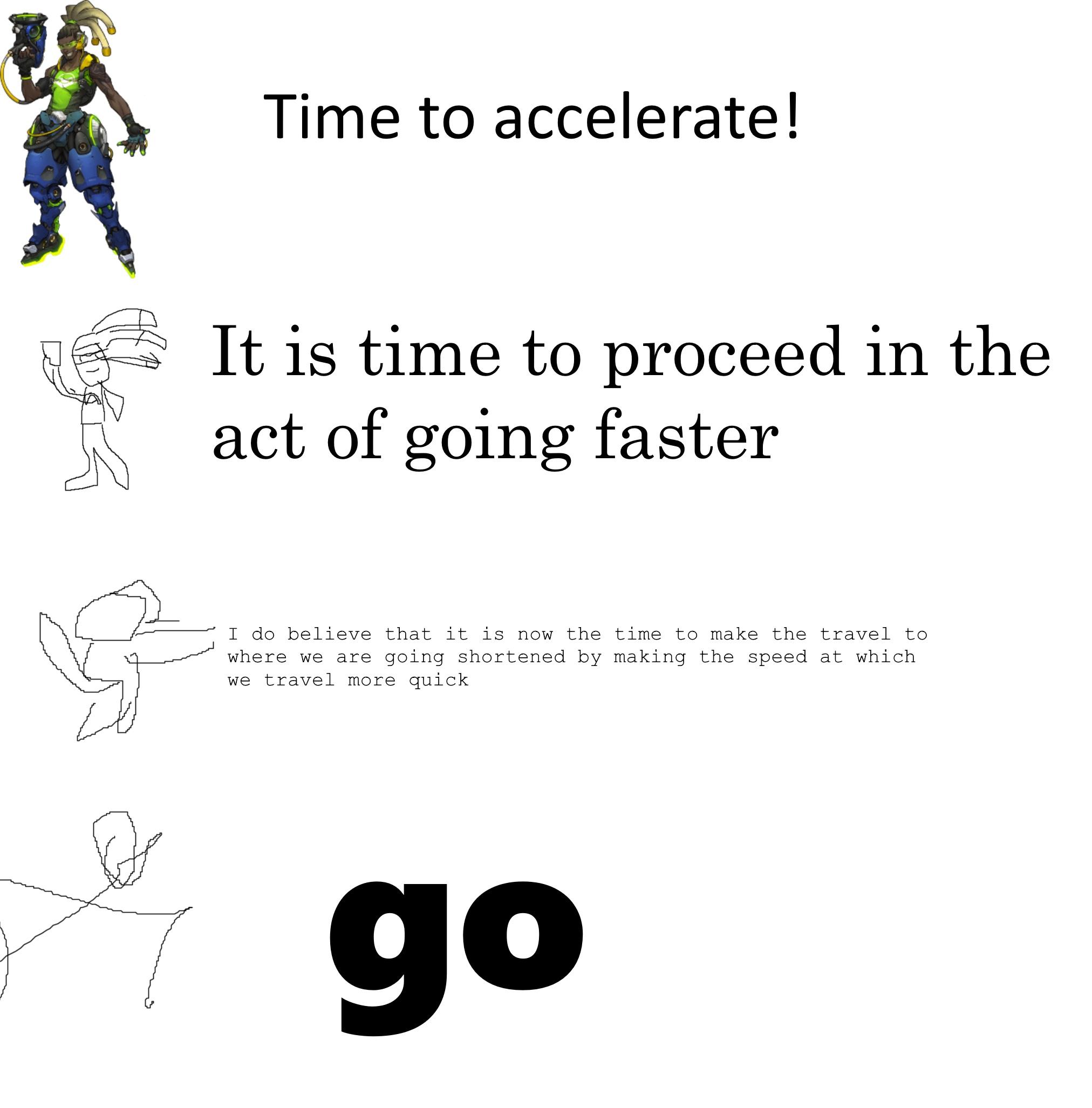 Time to accelerate! | Increasingly Verbose Memes | Know Your Meme