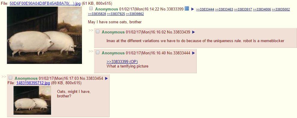 /r9k/ thread | Brother, May I Have Some Oats | Know Your Meme