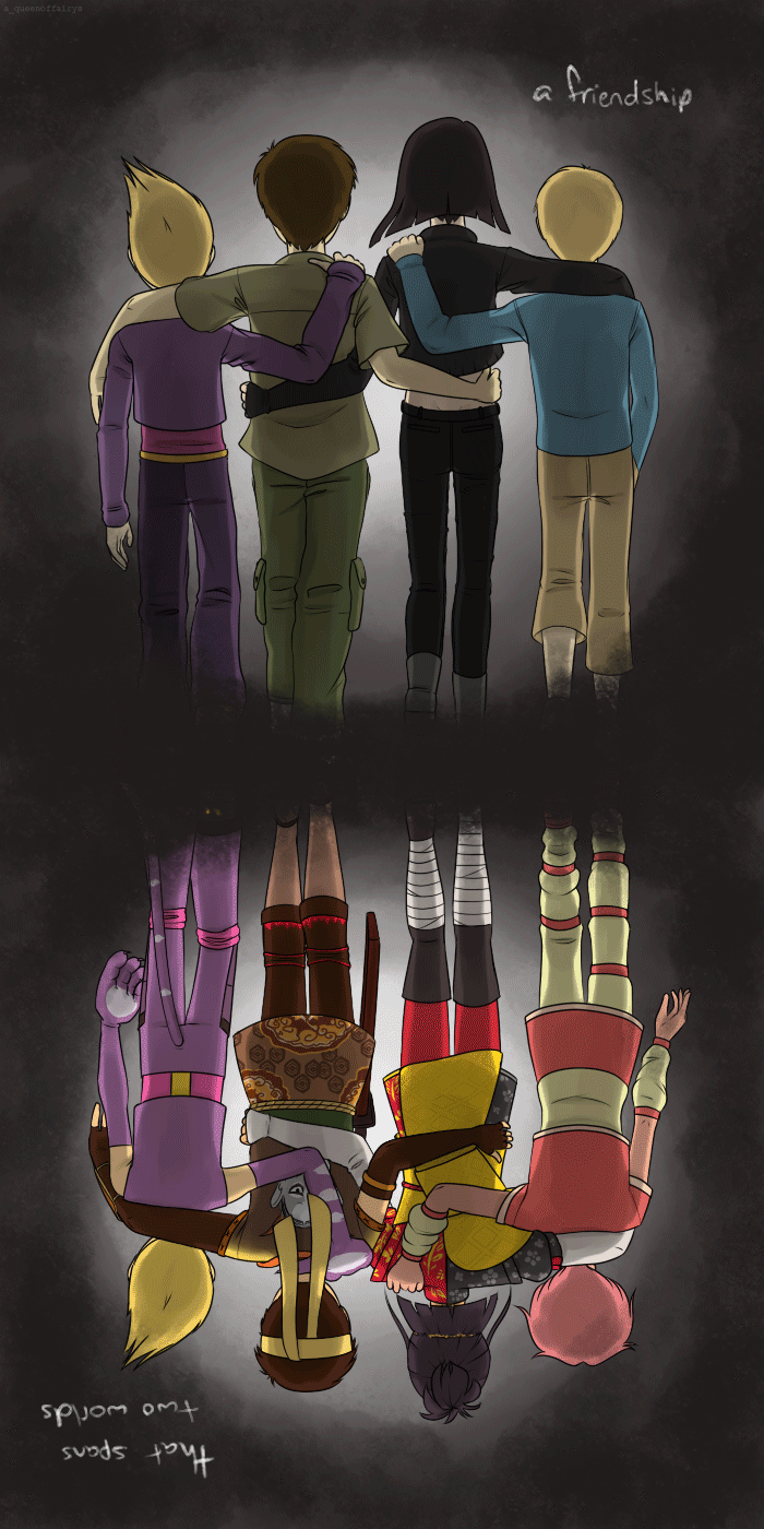 This is actually a gif. The top and bottom of the image switch after a ...